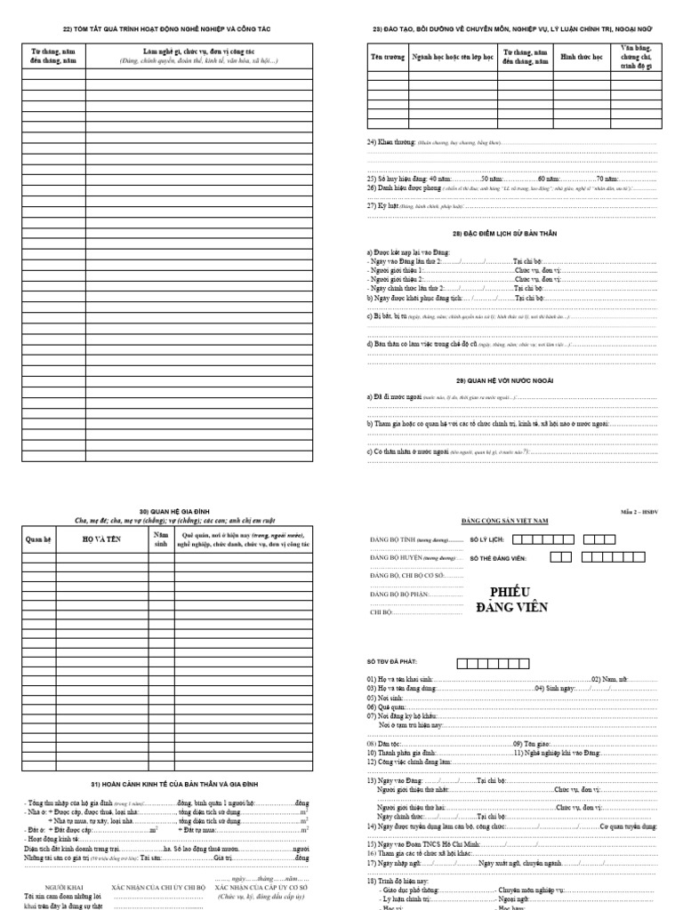 Mau 16 - KND - Phieu Dang Vien | PDF