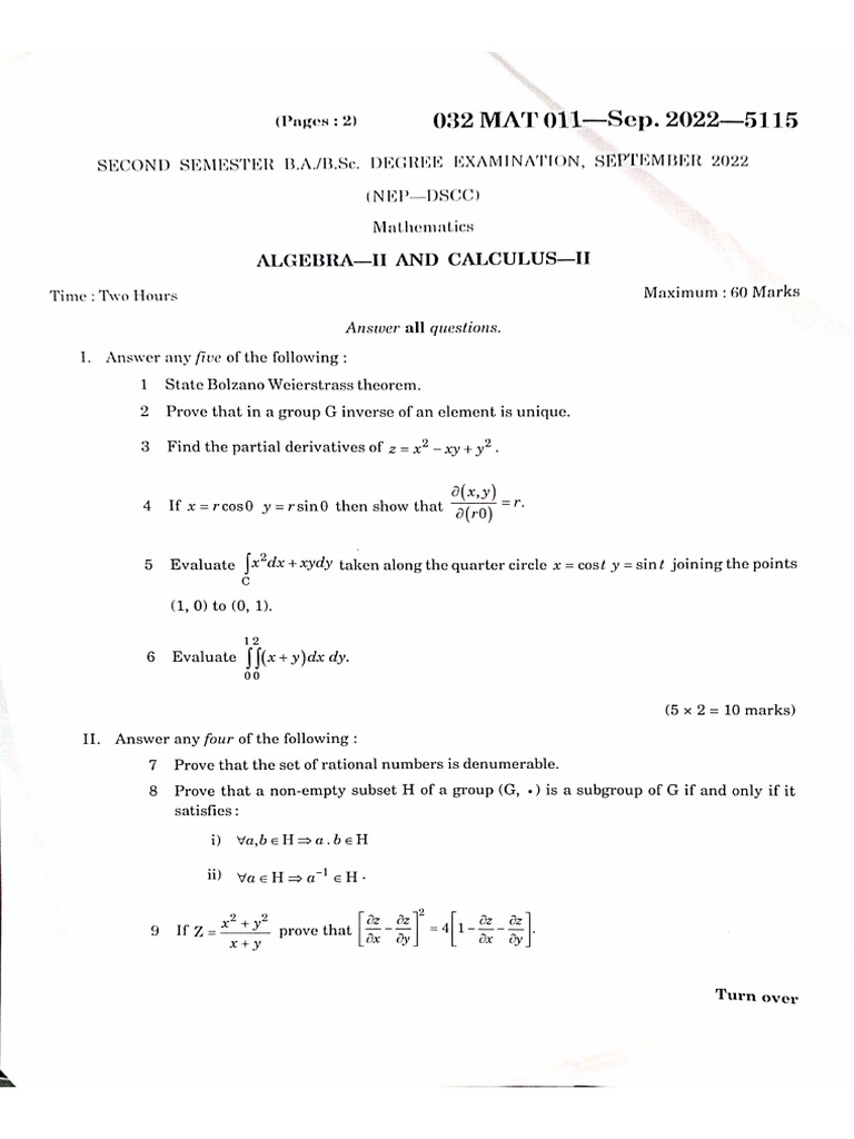 DSCC Mathematics | PDF