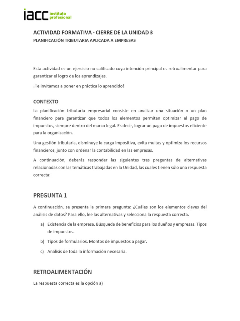 s8 Actividad Formativa Acc Platm1103 | PDF | Business | Planificación