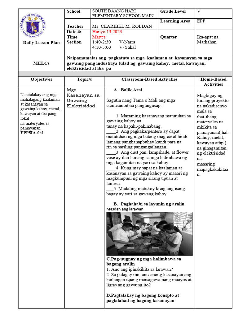 Ia - Epp-Q4-Week 4-D3 | PDF
