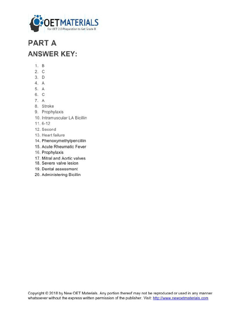 READING PART A Ans | PDF