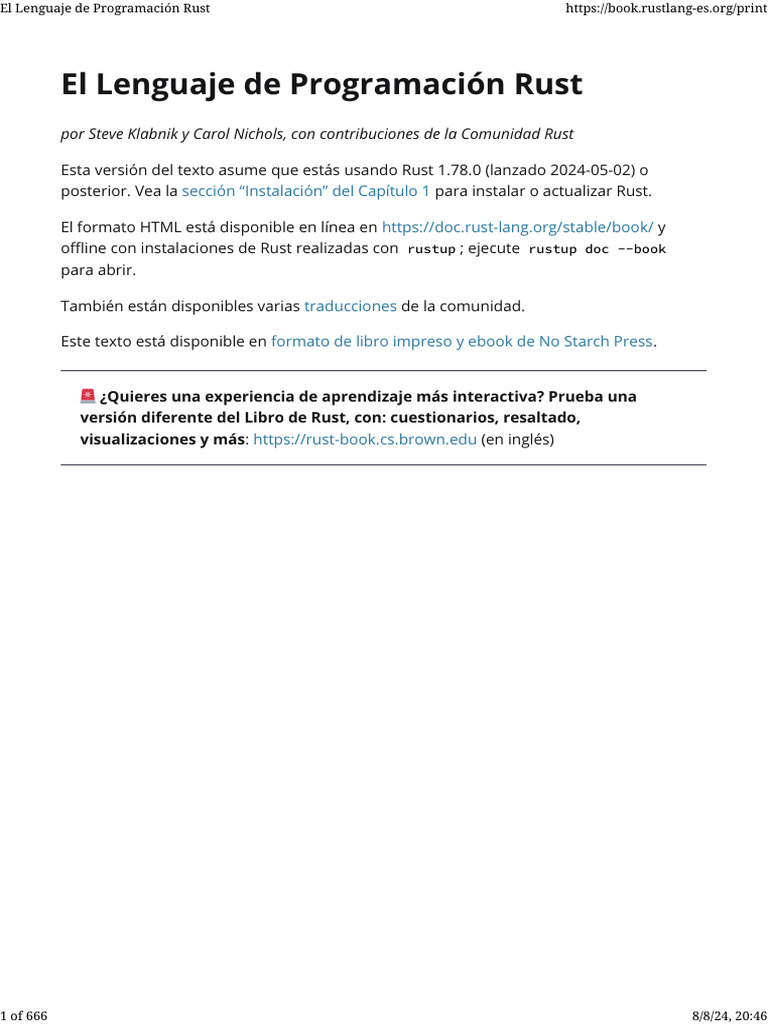 Rust | PDF | Programación de computadoras | Compilador