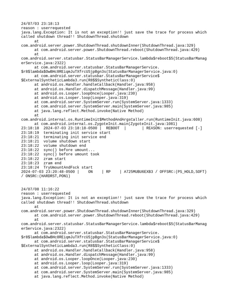 Power Off Reset Reason Backup Pdf Java Programming Language Software Industry