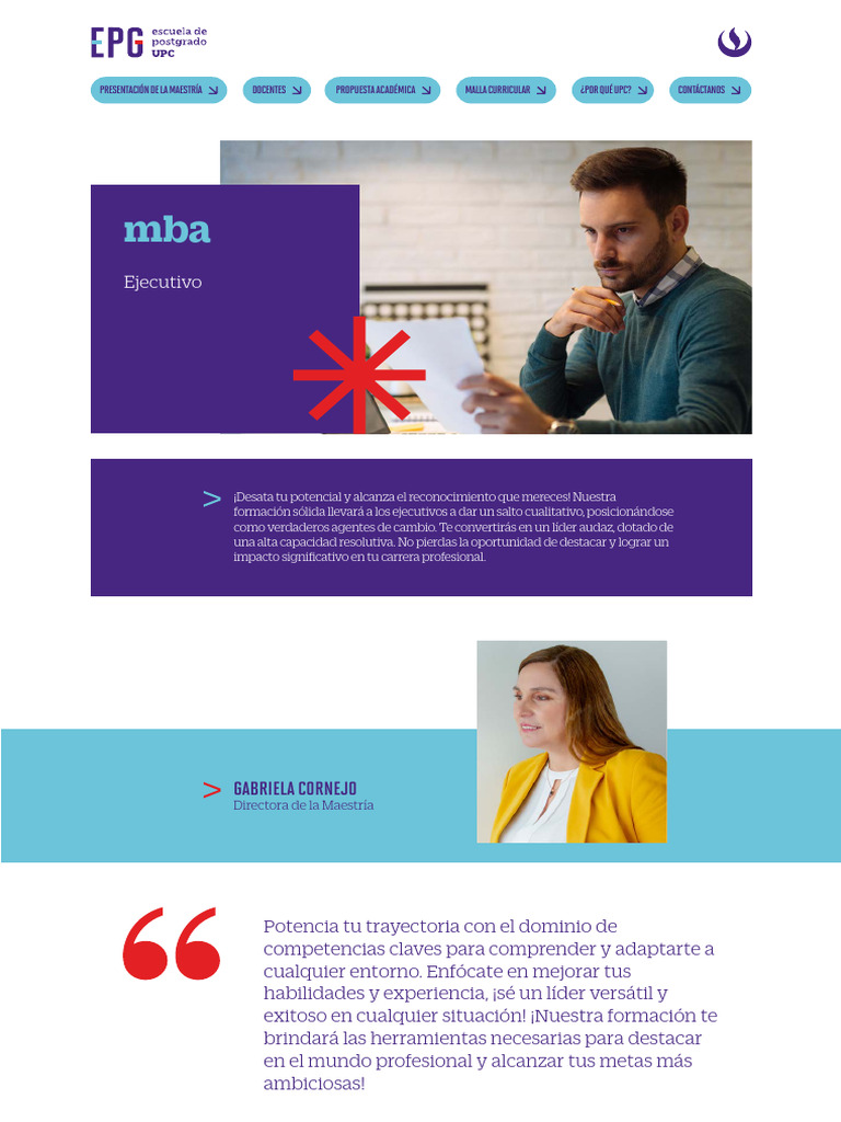 UPM-24 MBA Ejecutivo Malla Curricular | PDF | Máster en Administración ...