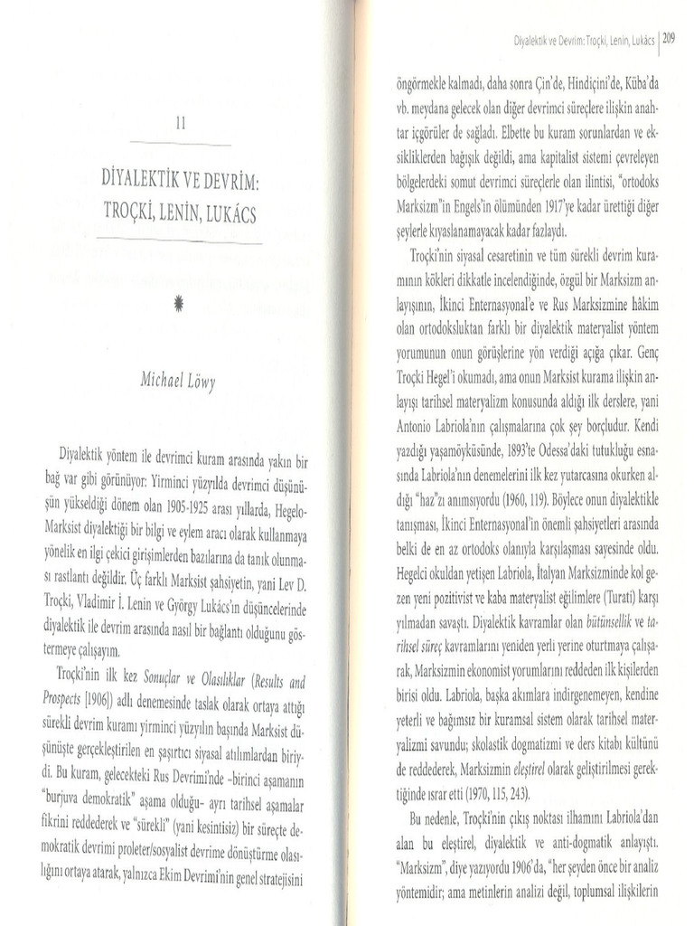 Diyalektik Ve Devrim Troçki, Lenin Ve Lukacs - Michael Lowy | PDF