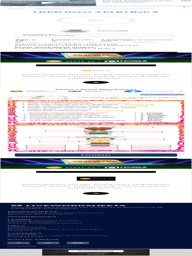 LKPD Kelas 3 PLBJ Bab 2 Worksheet Live Workshee | PDF