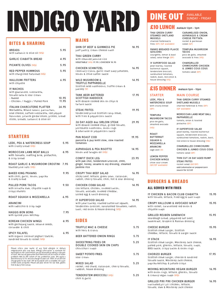 Indigo Dine Out Menu March2024 | PDF | Hamburgers | French Fries