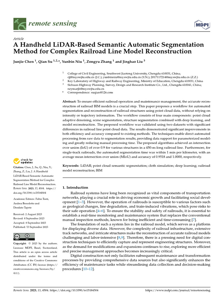 A Handheld Lidar Based Semantic Automatic Segmenta Pdf Image Segmentation Deep Learning