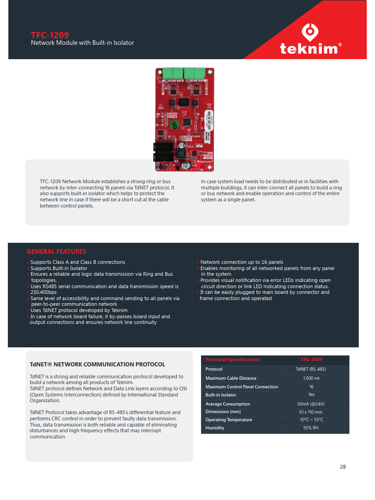 TFC-1209 Datasheet en | PDF | Computer Network | Electronics