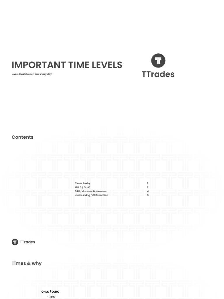 Time Levels TTrades | PDF