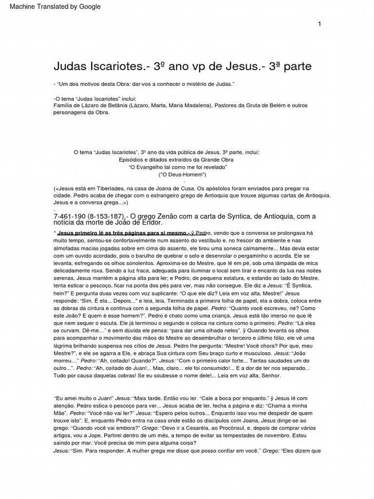 Blog. 6. Judas Isc. 3o Ano V.P. de Jesus. 3a Parte 1 | PDF | Jesus ...