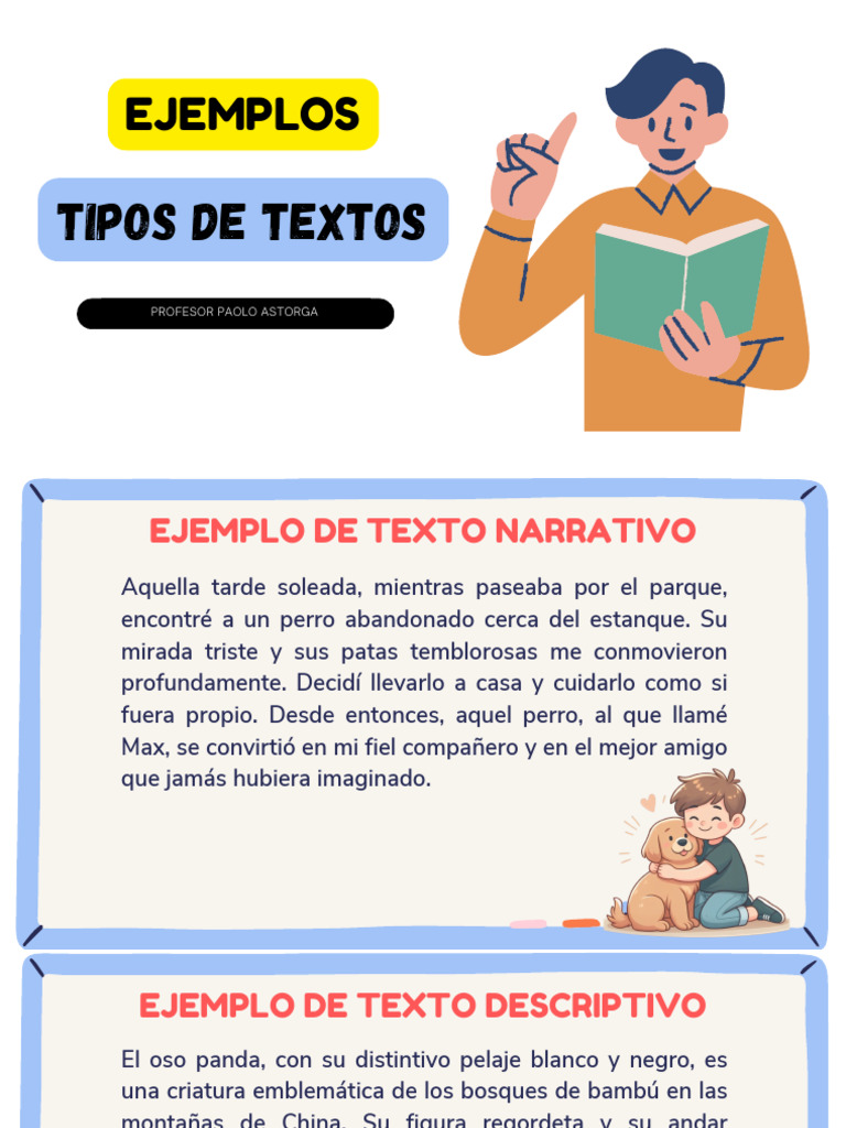 Ejemplos de Tipos de Textos | PDF