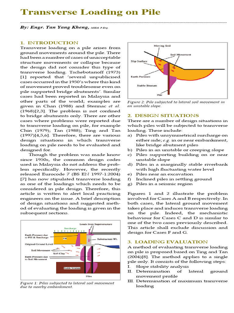Kheng, T.Y. (2008)Transverse Loading on Pile | PDF | Geotechnical ...