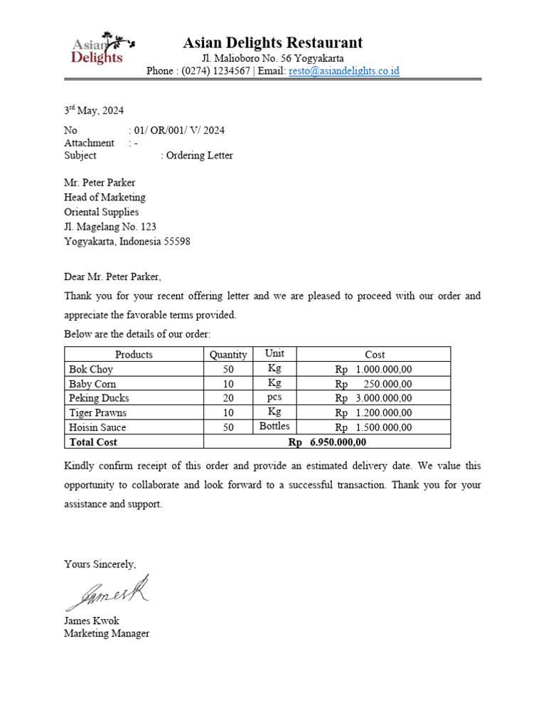 Ordering_Letter | PDF