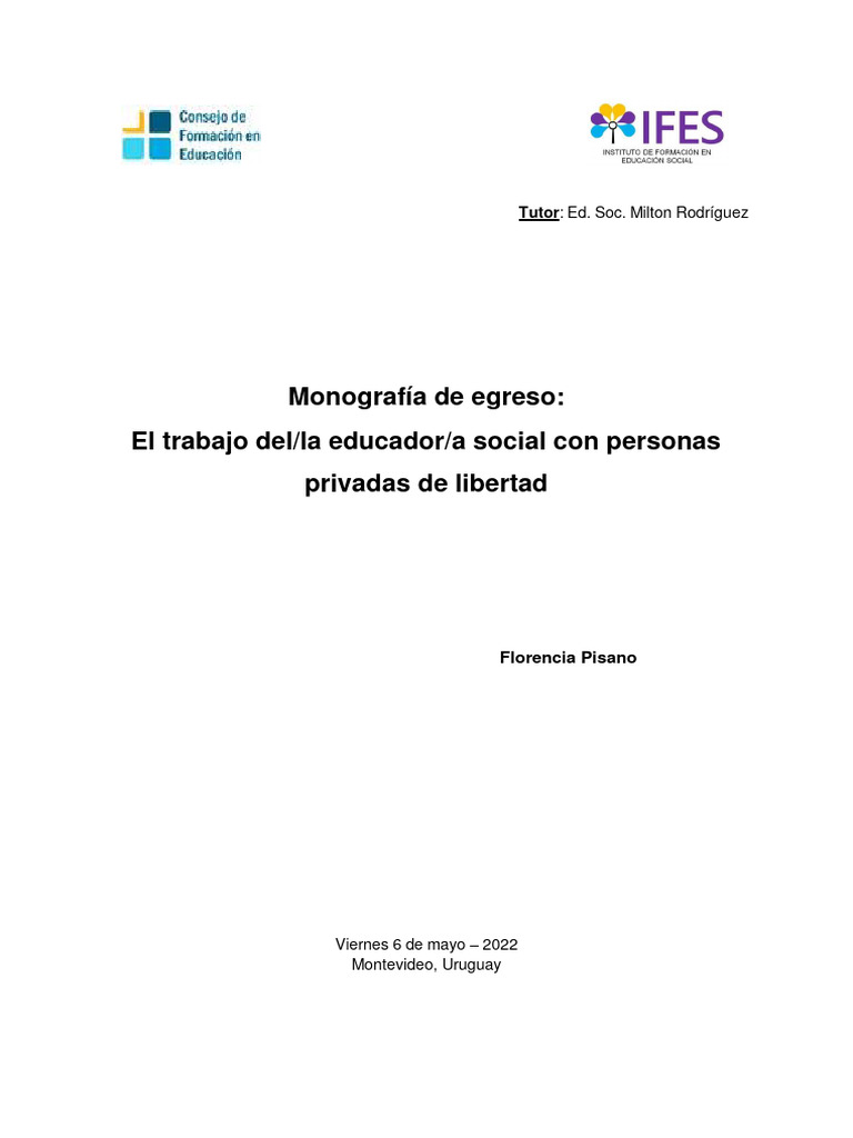 Pisano, F., El Trabajo | PDF | Prisión | Pobreza