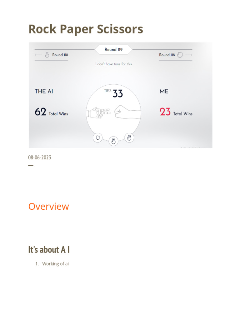 Rock Paper Scissors | PDF