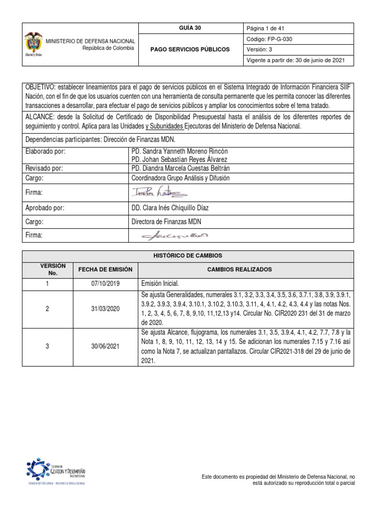 Guía de Pago de Servicios Públicos MDN | PDF | Presupuesto