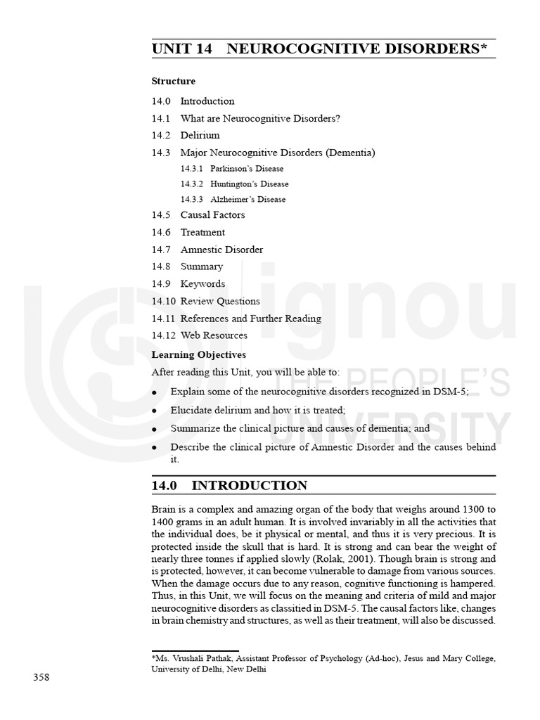 Understanding Neurocognitive Disorders | PDF | Alzheimer's Disease ...