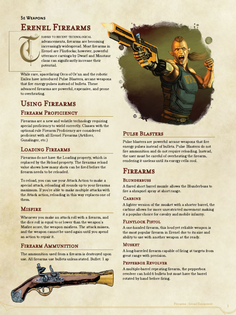 GB 5e Firearms | PDF | Firearms | Revolver