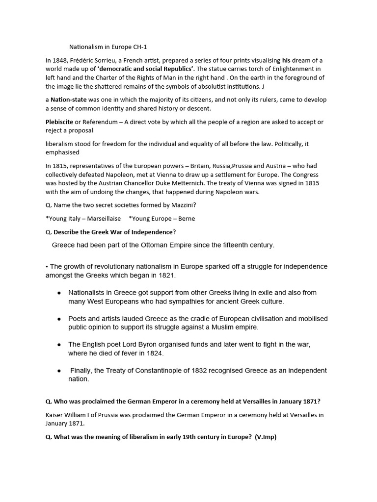 Nationalism and Unification in Europe | PDF | Nationalism | Italy