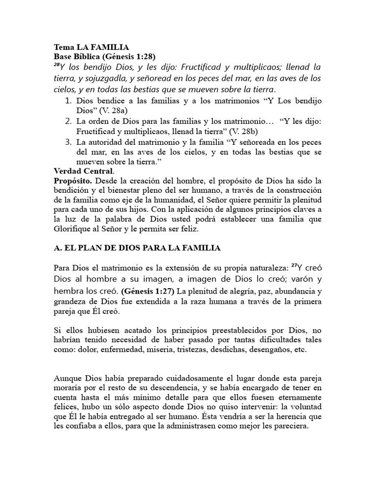 Tema LA FAMILIA | PDF | Amor | Matrimonio