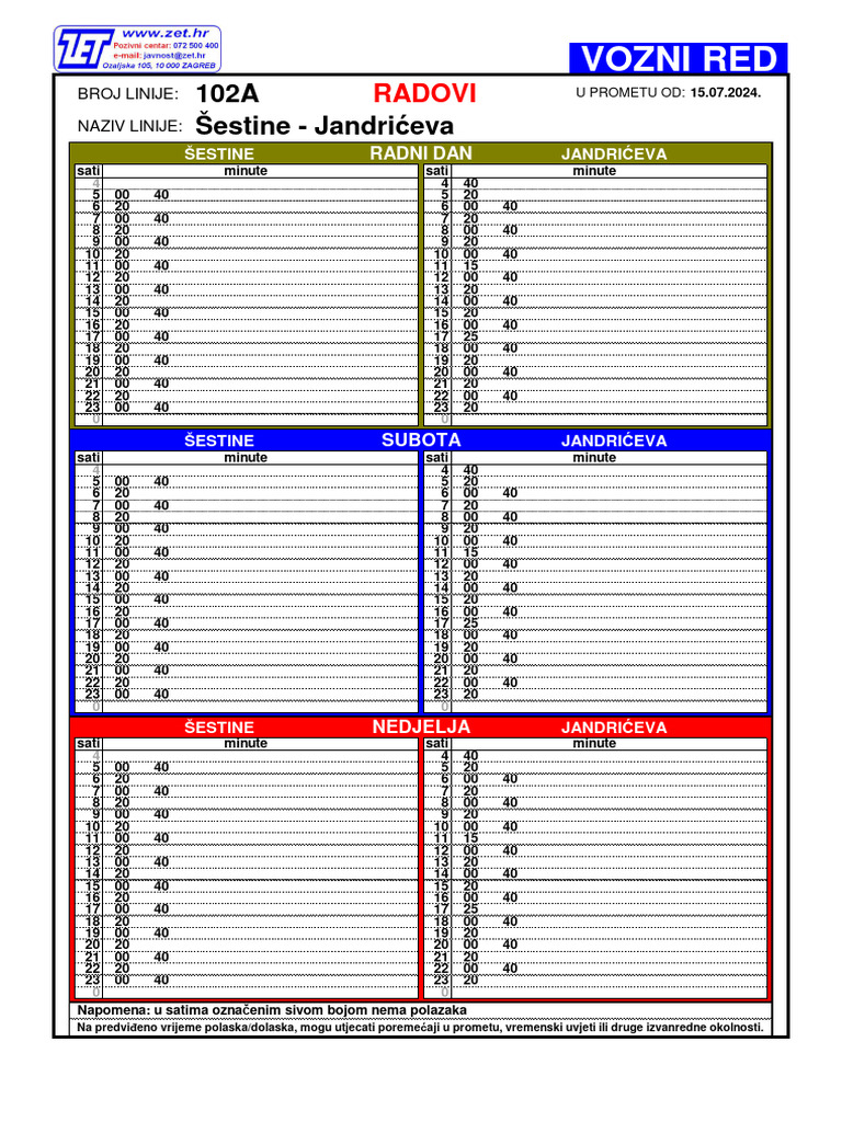102A A4 Šestinska Crkva - Jandrićeva | PDF