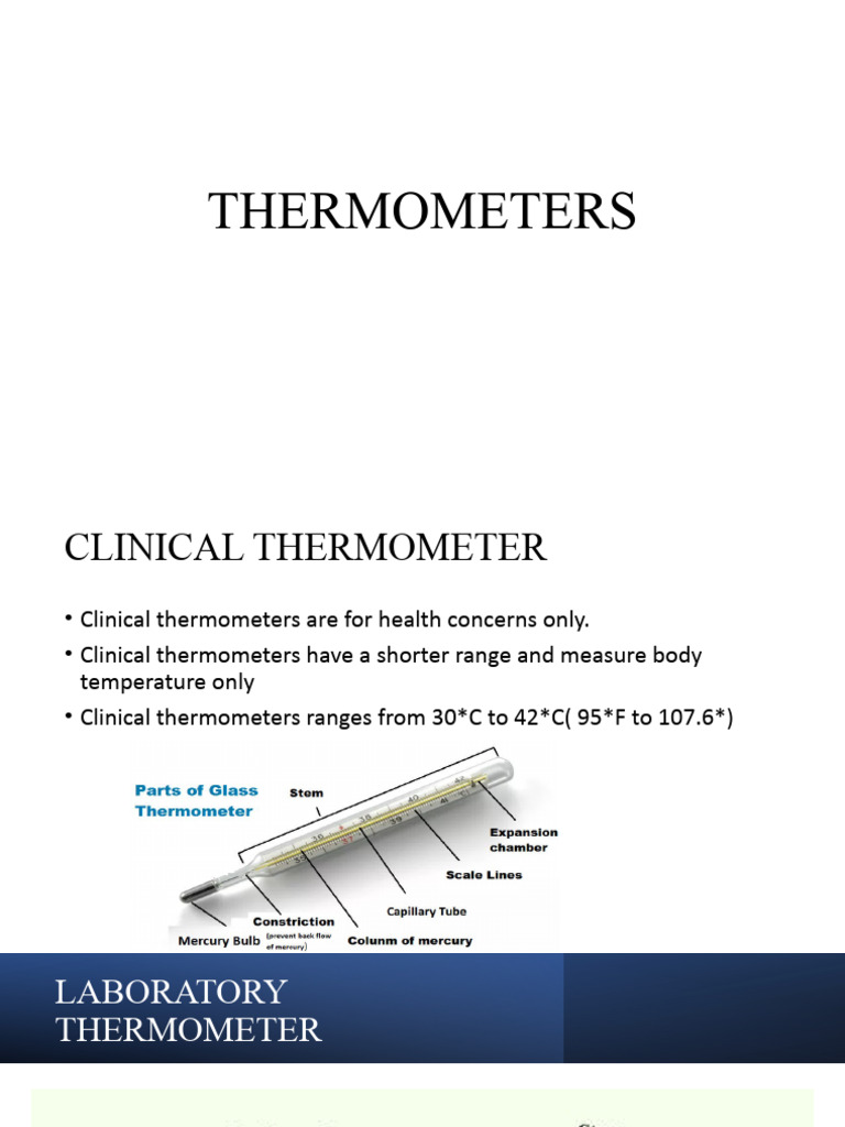 Clinical vs Laboratory Thermometers | PDF | Science & Mathematics