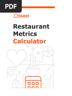 Restaurant Math Calculations Key | PDF | Foods | Food And Drink