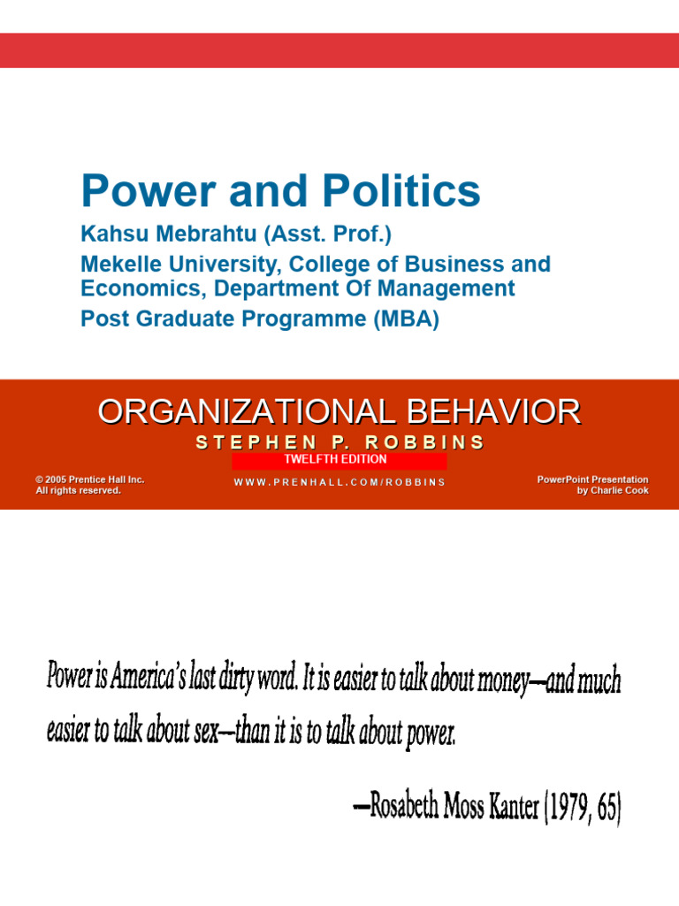 Chapter 8 Power and Politics 3 | PDF | Power (Social And Political) | Psychology