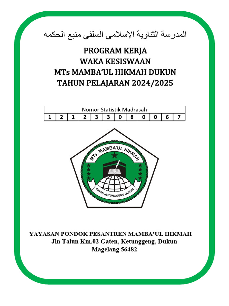 Program Kerja Kesiswaan | PDF