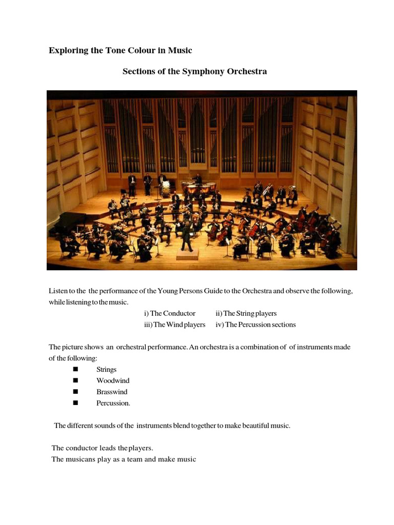 Sections of The Symphony Orchestra | PDF | Language Arts & Discipline | Art