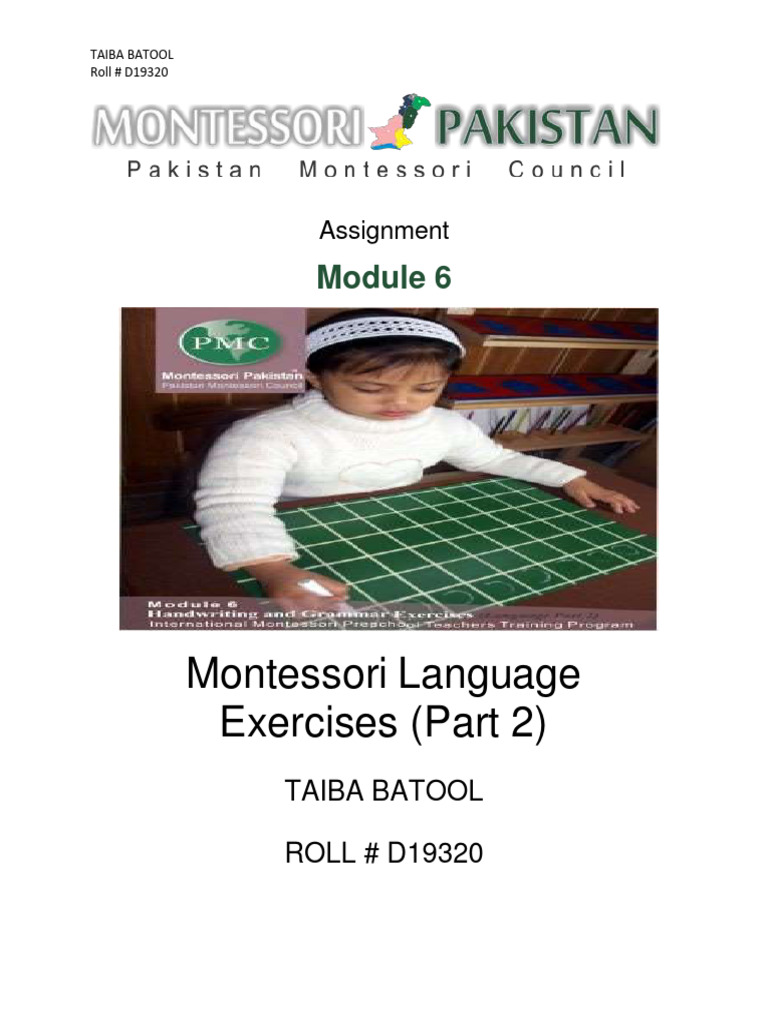 TAIBA BATOOL D19320 MODULE 6 ASSIGNMENTS | PDF | Adjective | Noun