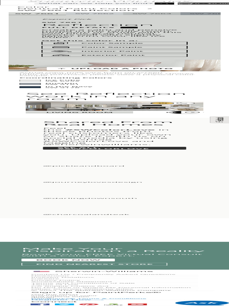 Reflection SW 7661 Neutral Paint Colors Sherwin-Williams | PDF