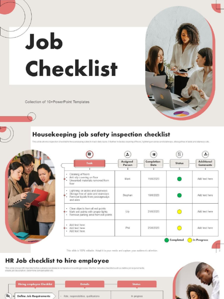 Job Checklist | PDF