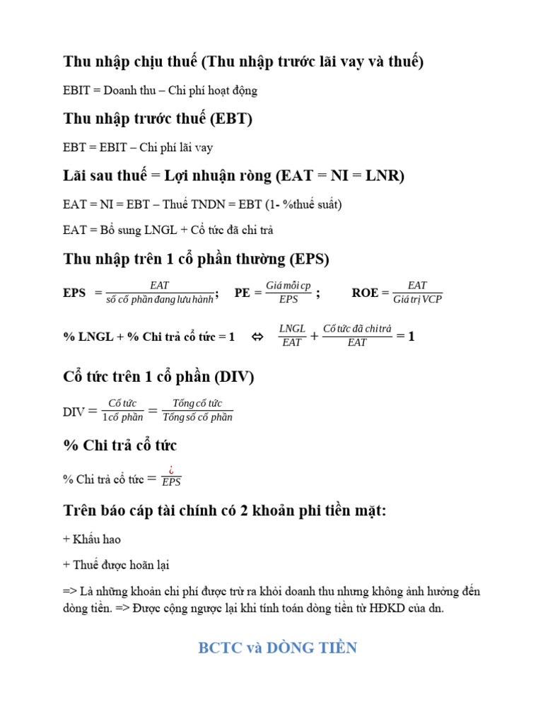 Công TH C QTTC | PDF