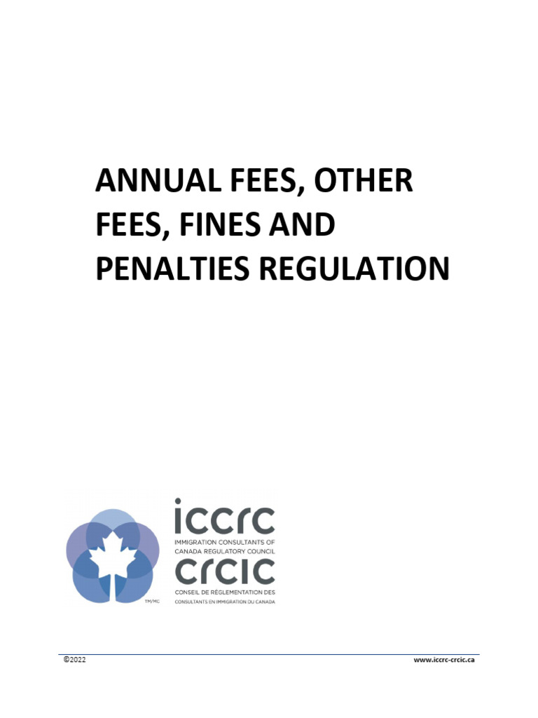 Annual Fees, Other Fees, Fines and Penalties Regulation 2021-001-Final ...