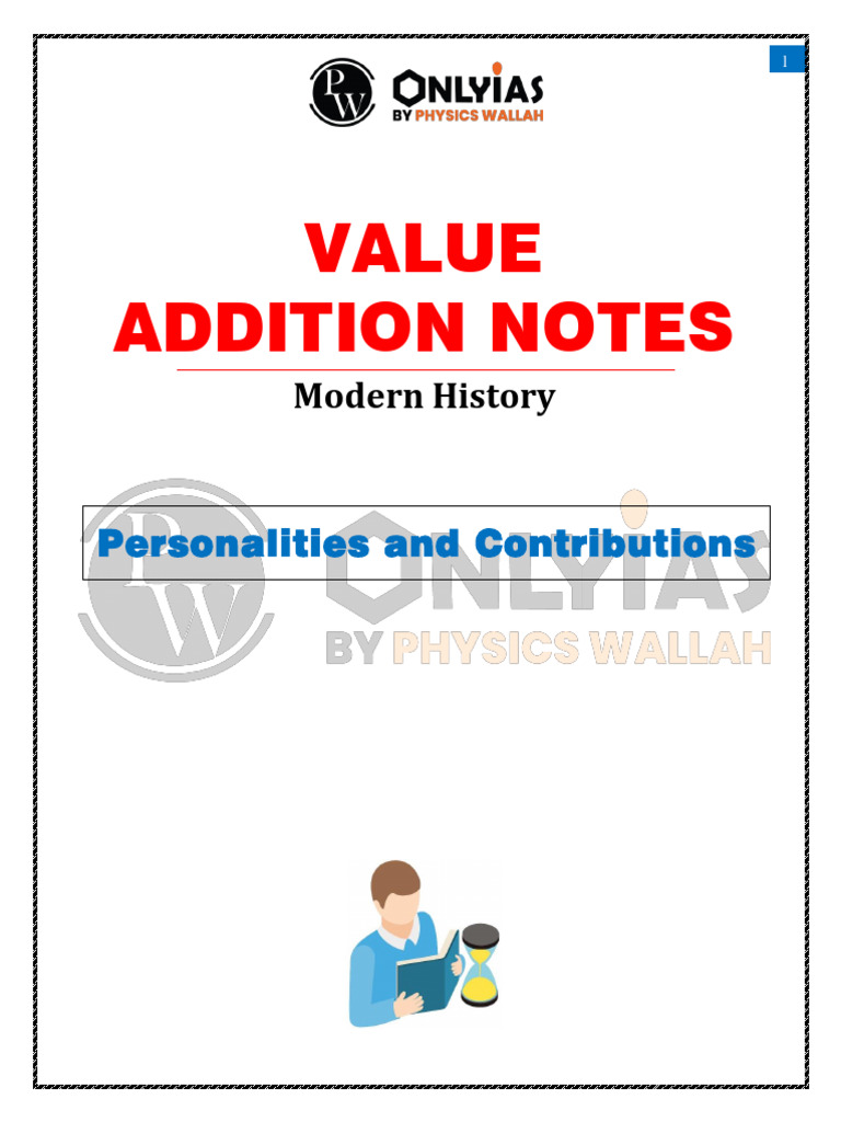 Value Addition Notes __ Modern History __ Personalities and ...