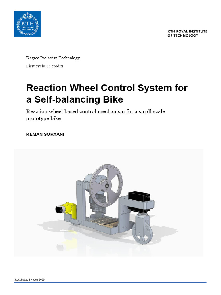 Reaction Wheel Control for Self-Balancing Bike | PDF | Electric Motor ...