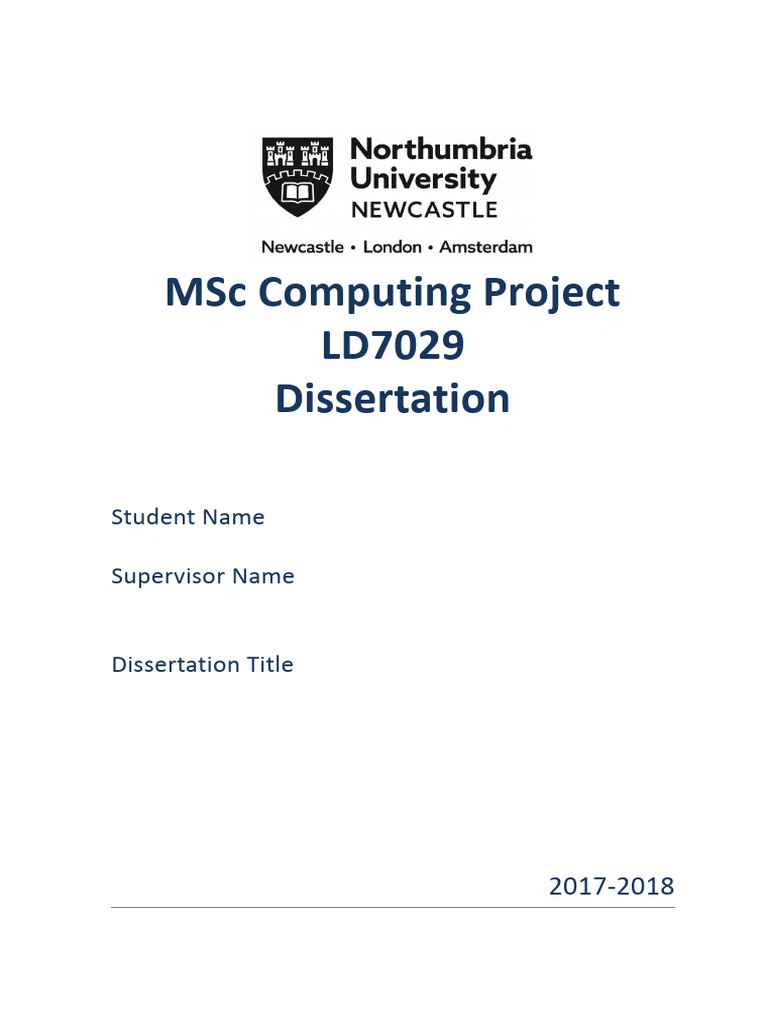 LD7029 Dissertation Template V3.0 | PDF | Thesis | Plagiarism