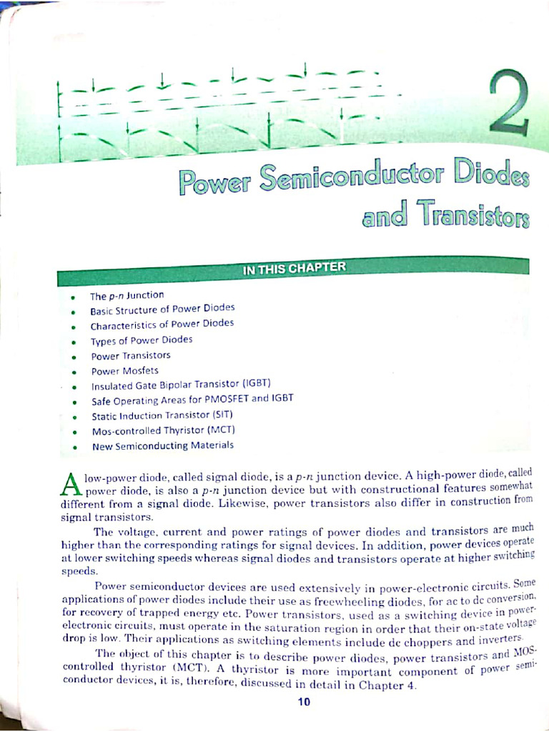 Power Semiconductor Diodes and Transistors | PDF