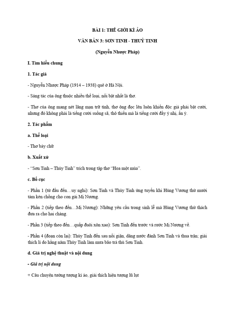 Sơn Tinh TH y Tinh VB3 | PDF