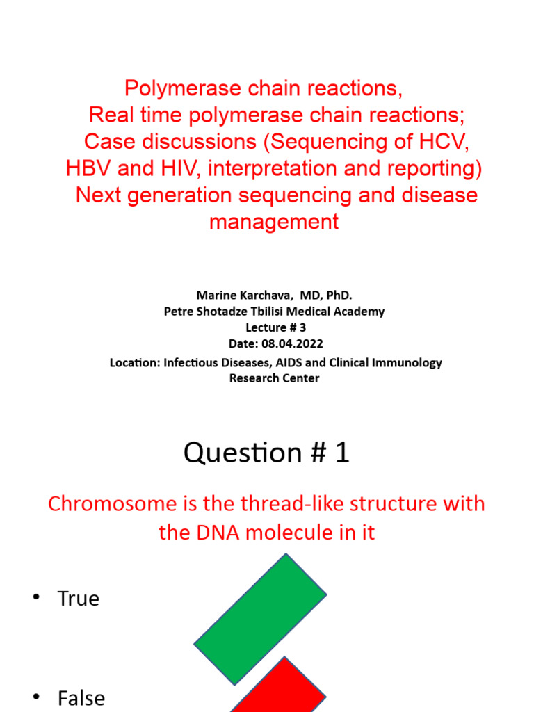 Lecture #3 | PDF | Polymerase Chain Reaction | Dna