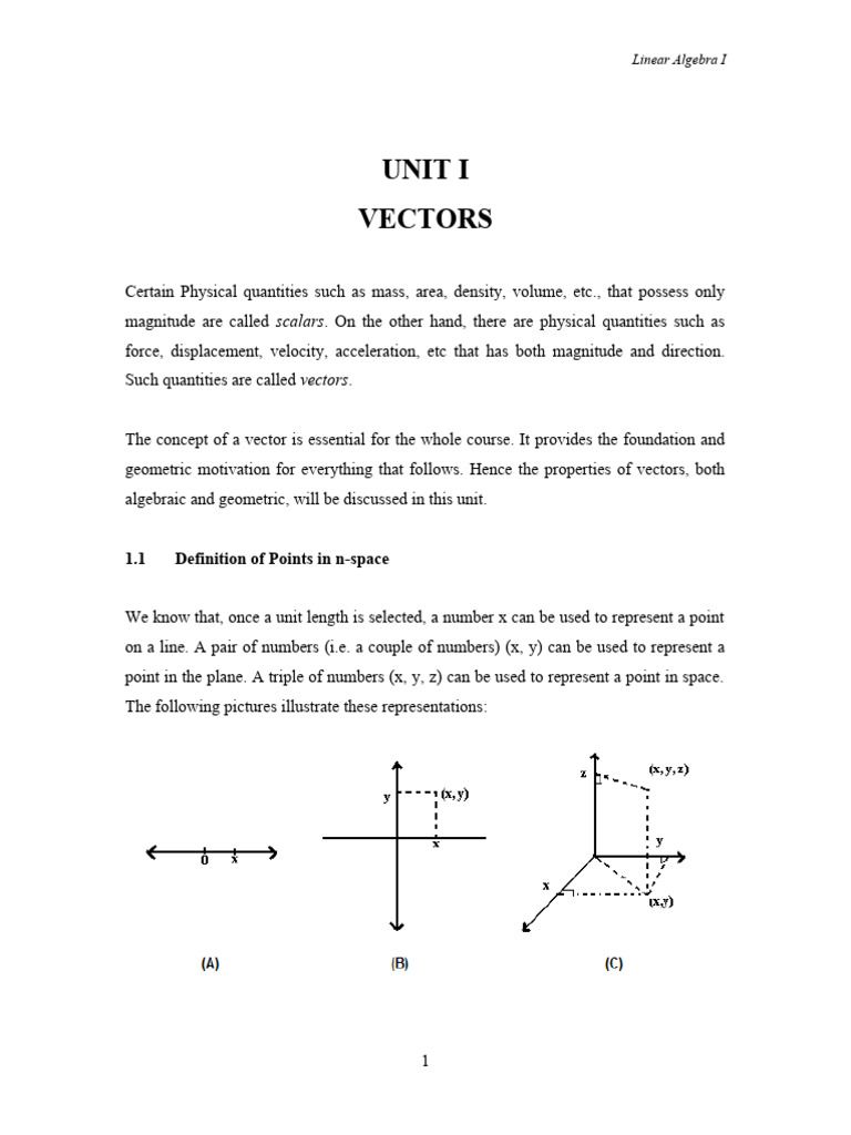 Linear Algebra I | PDF | Linear Subspace | Basis (Linear Algebra)