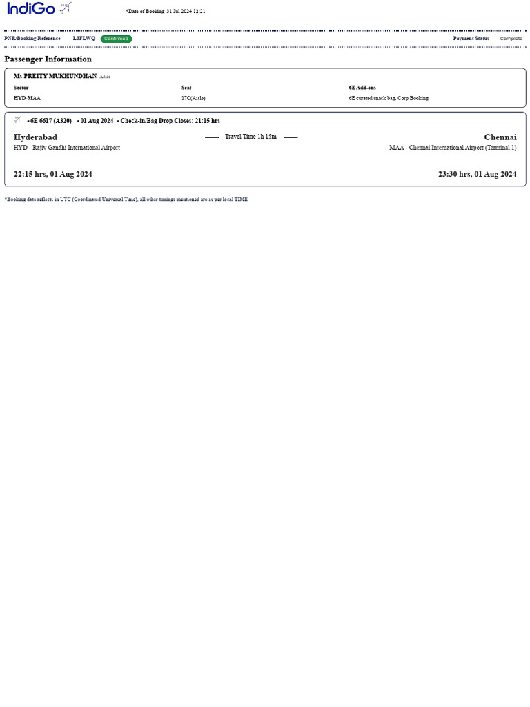 L3FLWQ Hyd Maa 1aug | PDF | Airport | Travel Visa