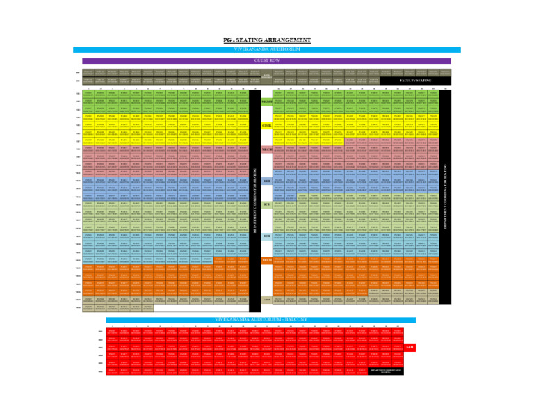 Vivekananda Auditorium Seating Plan | PDF