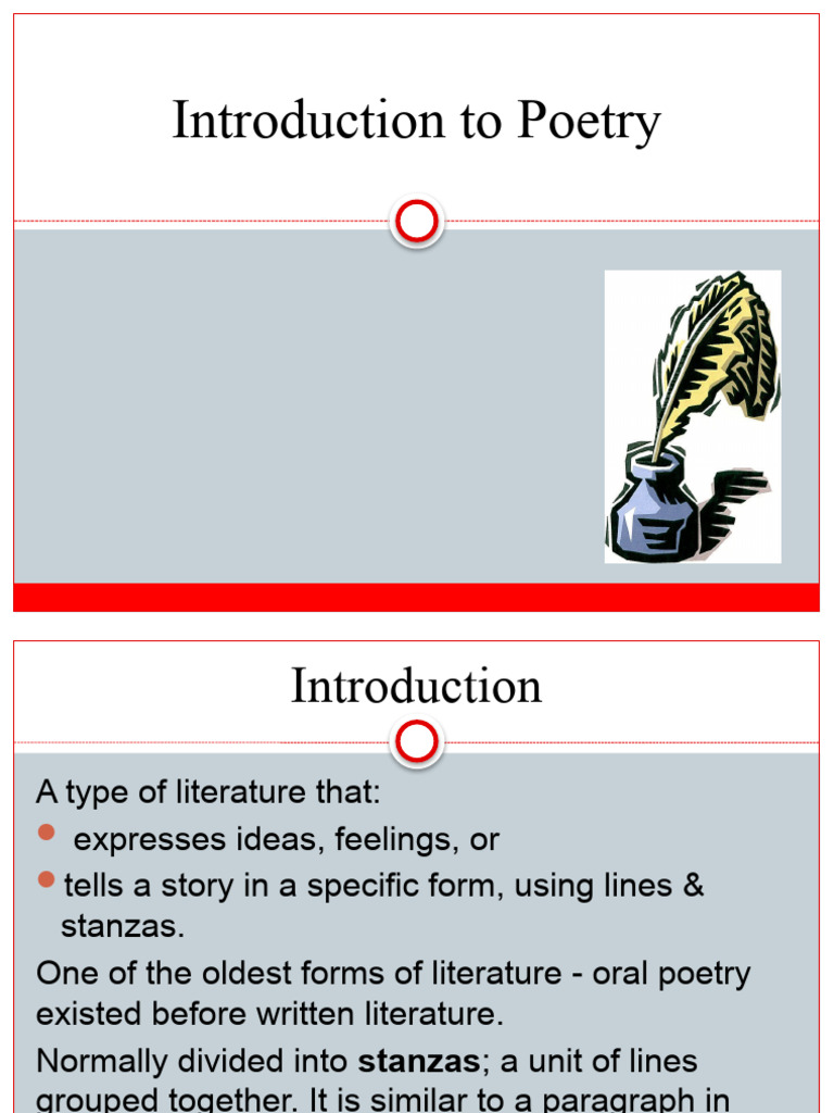 Introduction and Elements of Poetry | PDF | Poetry | Metaphor