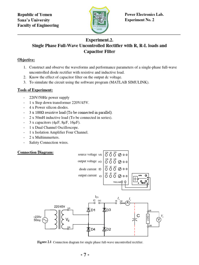 Lab. 2 _ Power Electronics | PDF | Rectifier | Power Electronics