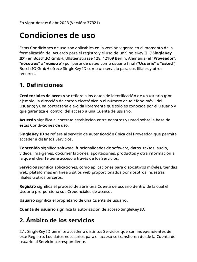 Condiciones Uso