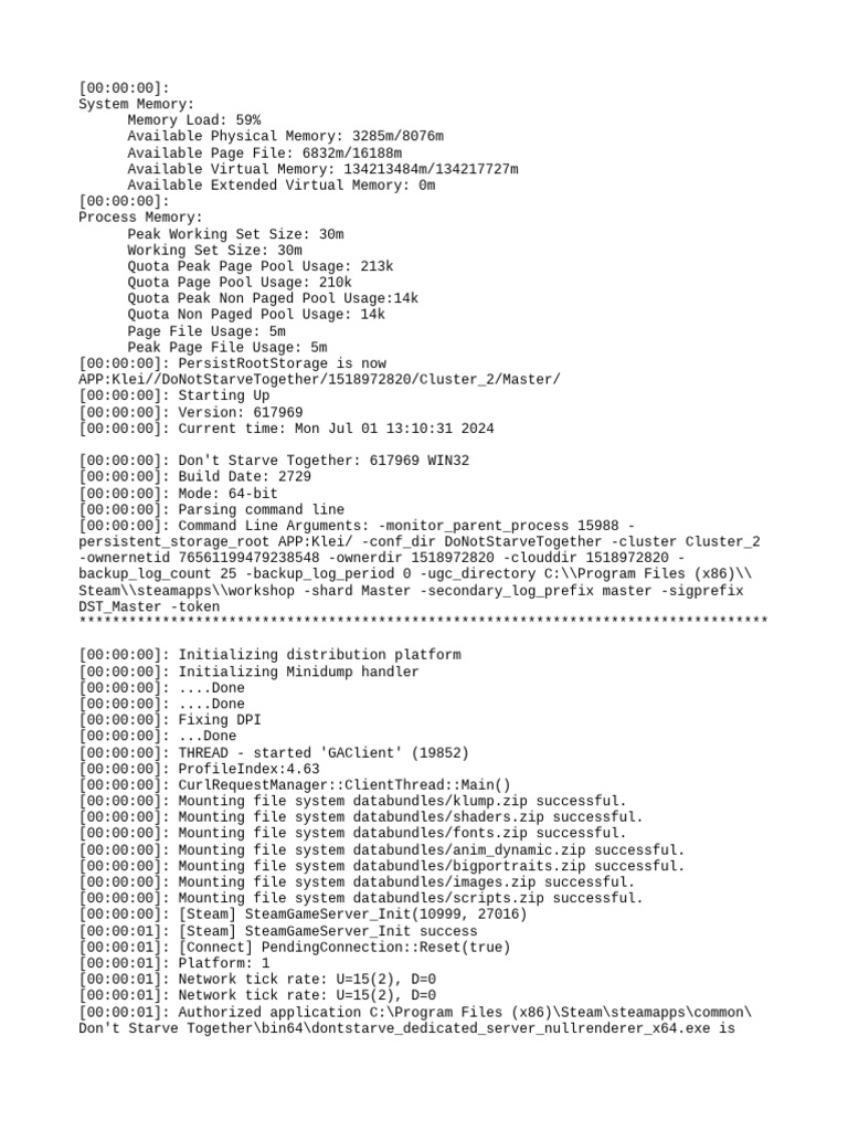 Master Server Log | PDF | Computer Architecture | Computing