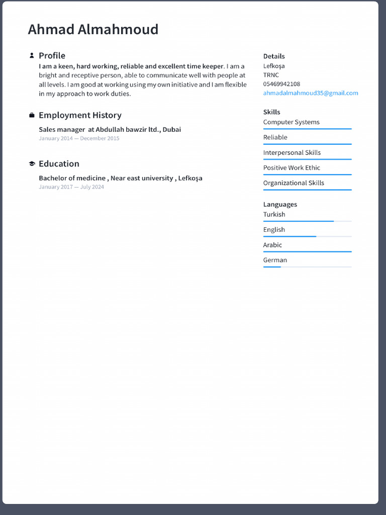 Ahmad Al Mahmoud cv | PDF | Résumé | Human Communication